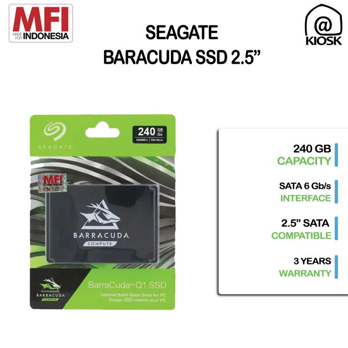 Promo Seagate SSD Barracuda 3D NAND 240GB / 2.5" SATA / 3 years ...
