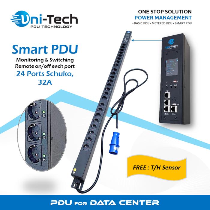 Jual Smart PDU 24 Ports 32A remote on/off per port - Kota Bekasi - Unitech PDU | Tokopedia