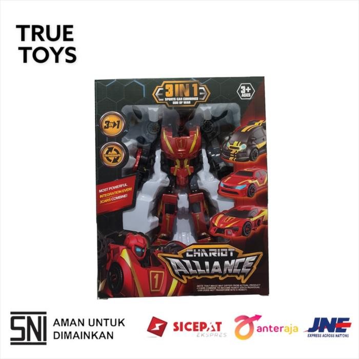 Jual Mainan Robot Chariot Alliance 3 in 1 Transformer Bongkar Pasang ...