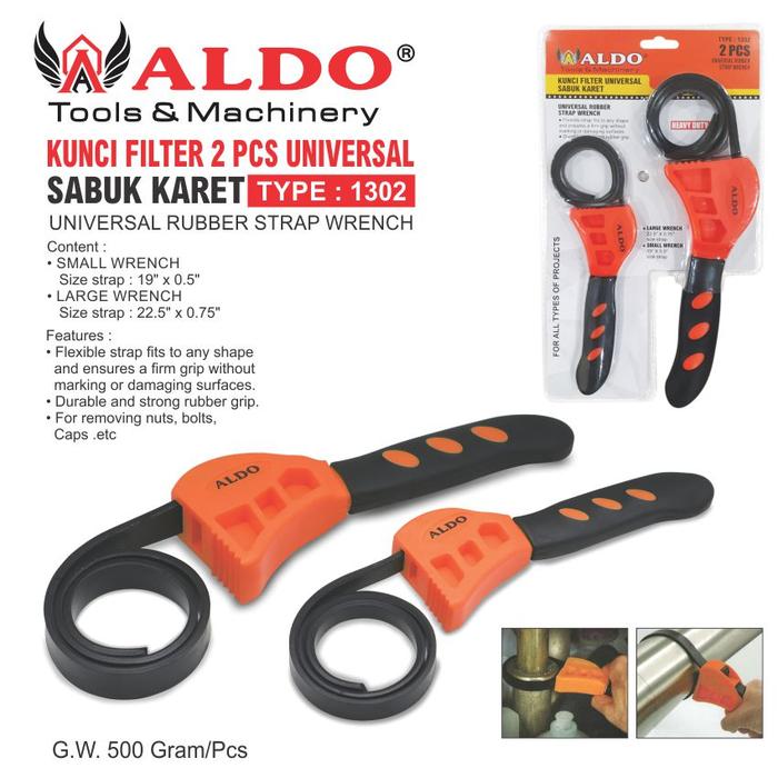 Jual KUNCI FILTER 2 PCS UNIVERSAL TYPE : 1302 / UNIVERSAL RUBBER STRAP ...