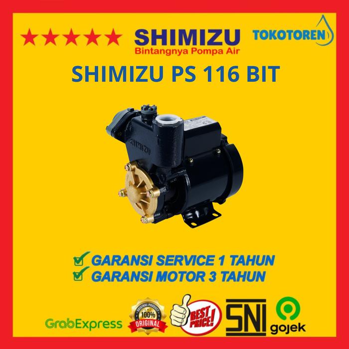Jual SHIMIZU PS 116 BIT POMPA HISAP / SUMUR DANGKAL 9 METER GARANSI ...