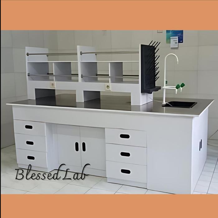 Jual Island Bench HPL - Meja Lab Top Table HPL GSN - 05 - Kab. Bogor ...