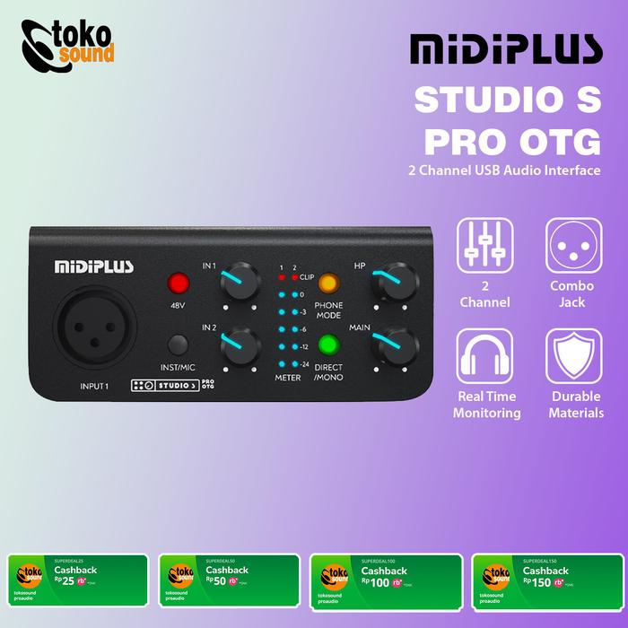 Jual MIDIPLUS STUDIO S PRO OTG - 2 Channel USB Audio Interface ...