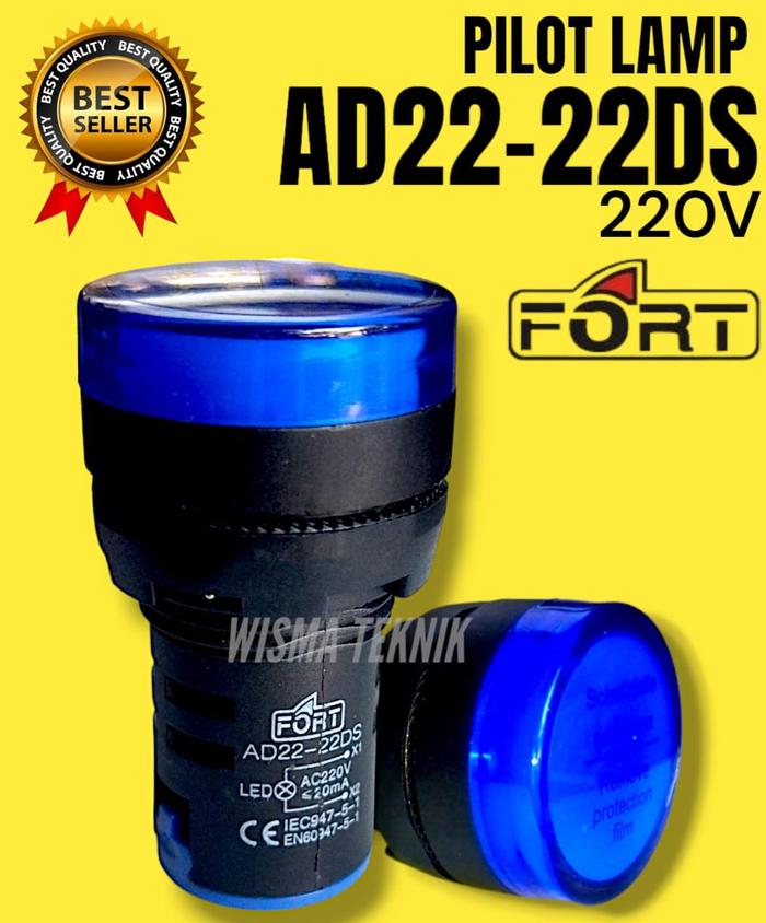 Jual PILOT LAMP FORT 220 VAC 22 MM FORT BLUE AD22-22DS - Kota Tangerang ...