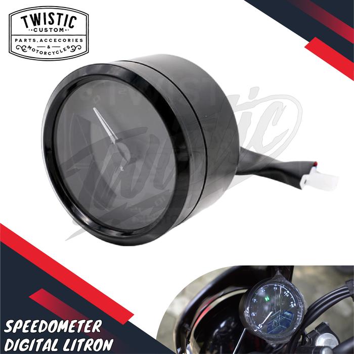 Jual Speedometer Digital Bulat Universal Litron Motor W175 Benelli ...