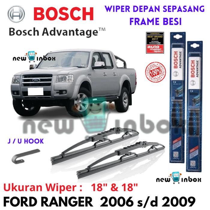 Jual Wiper Depan Mobil FORD RANGER 2006-2009 Sepasang BOSCH ADVANTAGE 18" & 18" ORIGINAL ...