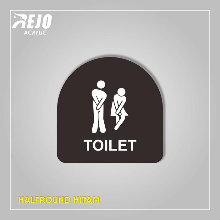 Jual Sinage Acrylic TOILET Sign Board Akrilik Papan Nama Timbul 2 Warna ...