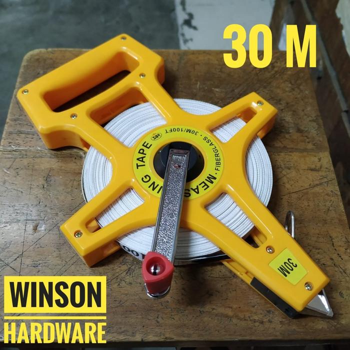 Jual Meteran Rol Tancap Fiber 30M, 50M, 100M | Meteran Tanah Gulung Roll - 50M - BISON - Jakarta ...