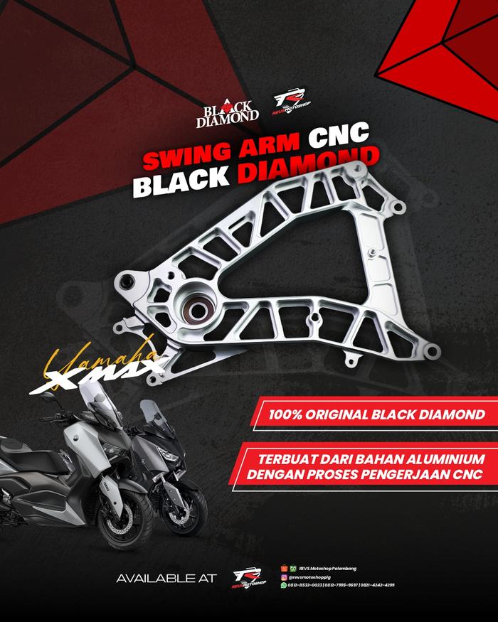 Jual BLACKDIAMOND ARM CNC Yamaha Xmax Old dan Xmax Connected - MODEL ...