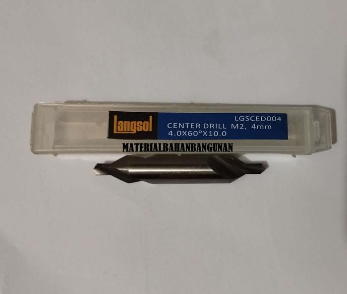 Jual Center Drill Bit 4 mm x 60 Derajat x 10 mm Mata Bor Bubut Penanda ...
