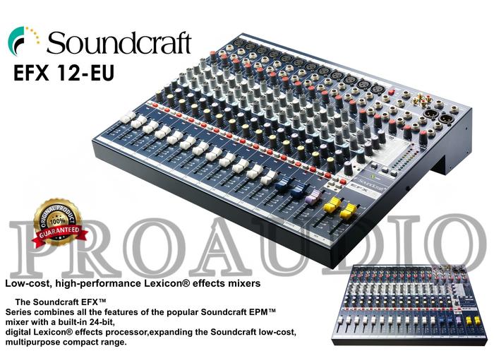 Jual MIXER AUDIO SOUNDCRAFT EFX12 EU / EFX 12 EU / EFX-12 EU MIXER 12 ...