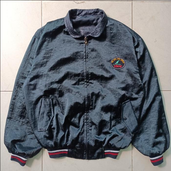 Jual Jaket Harrington Satin Boxy Hitam Second Original - Kota Tangerang ...