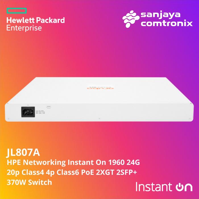 Jual JL807A HPE Networking Instant On 1960 24G Switch 24Port PoE 370W ...