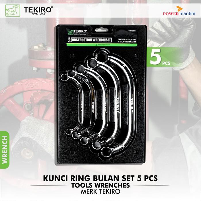 Jual Kunci Ring Bulan Set 5 Pcs Merk Tekiro Type WR-OS0316 Obstruction Wrench Ori 1 Set - Kota ...