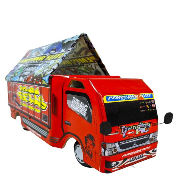 Promo Miniatur Mainan Mobil Truck Trek Oleng Mania Bos Muda Bak Kuning ...