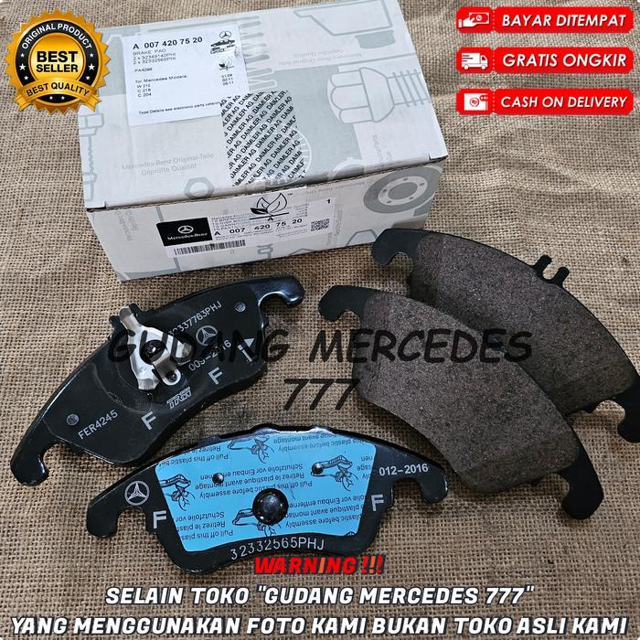 Jual KAMPAS REM DEPAN MERCEDES BENZ W212 W204 R172 BRAKE PAD MERCY X166 ...