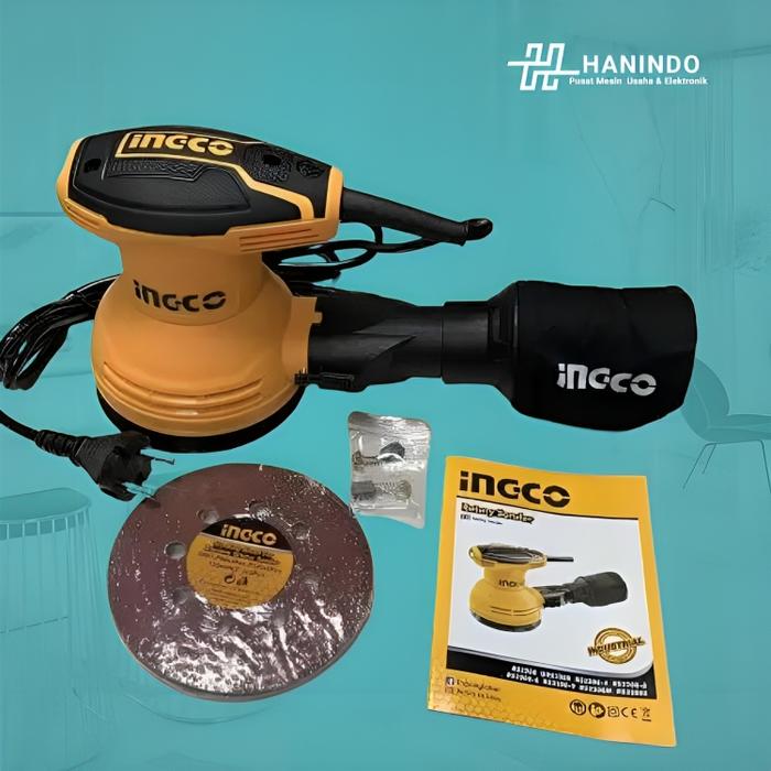 Jual Mesin Amplas Sander Amplas Kayu Orbital Rotary Sander 5" 5 " Ingco ...