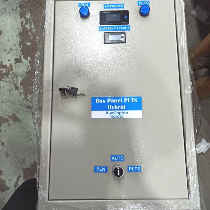 Jual box panel 12v 5500w hybrid inverter pure sine mppt 60A otomatis ...