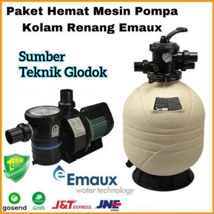 Jual Paket Pompa Kolam Renang EMAUX SB20 2Hp + Sand Filter EMAUX MFV 27 ...
