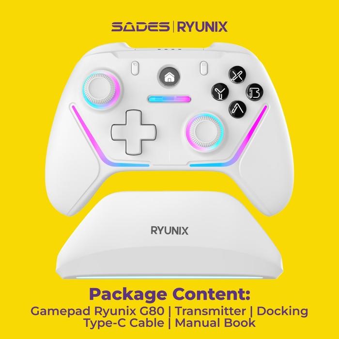 Jual Sades Ryunix G80 Gamepad Hall Effect Dual Mode Trigger Switch Gaming Controller With ...