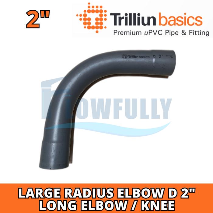 Jual LARGE RADIUS ELBOW D 2 INCH TRILLIUN PVC BEND BOCK LONG ELBOW KNEE ...