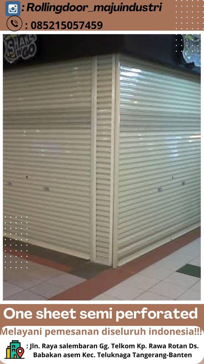 Jual Rollingdoor one sheet semi perforated type pintu custom - Jakarta ...