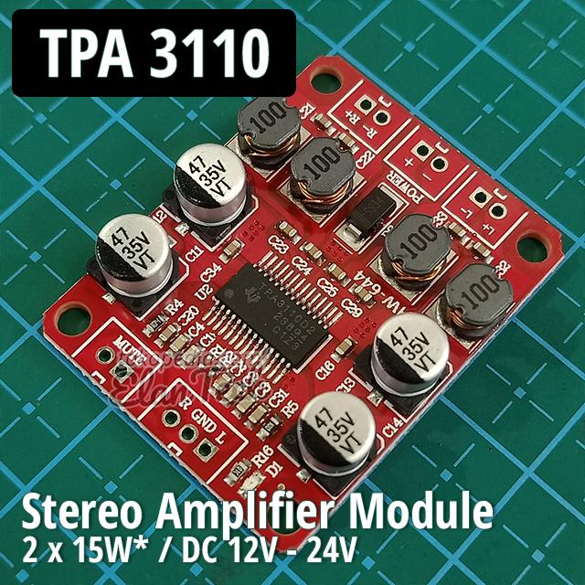Jual Modul TPA3110 Power Amplifier 2x15W Stereo HW-644 TPA 3110 Class D ...