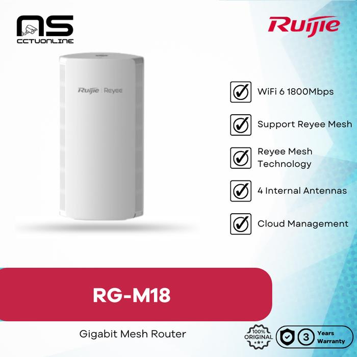 Jual Ruijie RG-M18 1800M Wi-Fi 6 Dual-band Gigabit Mesh Router - Kab ...