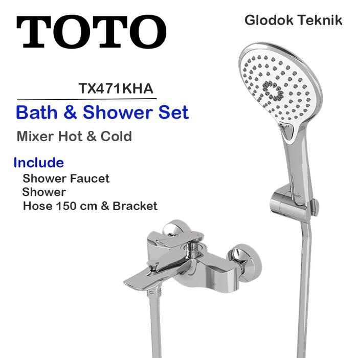 Jual Toto kran bath Shower set mixer hot cold panas dingin - kran ...