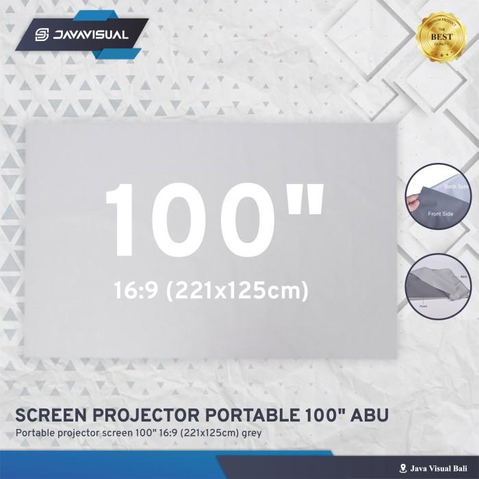 Jual 100'' Portable Projector Screen HD 16:9 100 Inch Diagonal ...