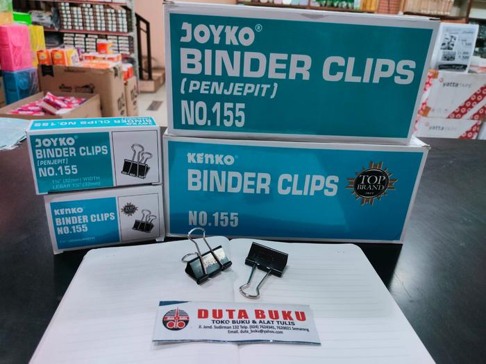 Jual Binder Clip JOYKO Kenko 155 Klip Jepit Kertas Dokumen Data File ...