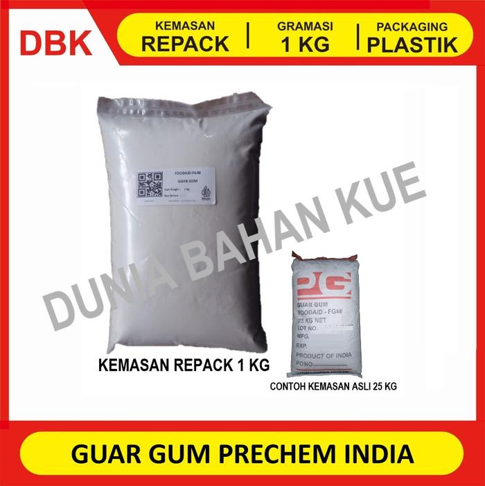 Jual GUAR GUM PRECHEM INDIA PENGENTAL FOOD GRADE - REPACK 1 KG - Kab ...