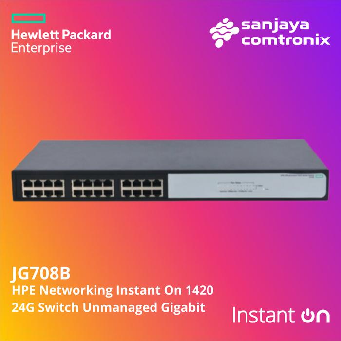 Jual HPE 1420-24G JG708B Switch 24 Port Gigabit Unmanaged Metal ...