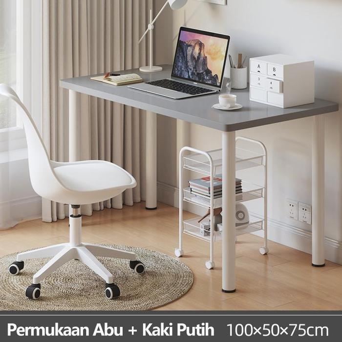 Jual Meja Kerja 140cm Meja kantor Meja belajar Meja kaki bundar Meja ...
