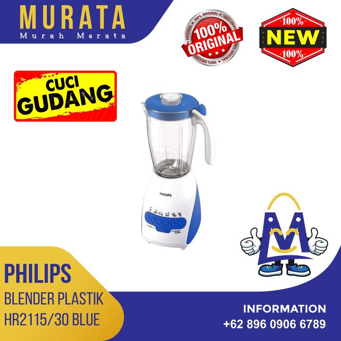 Jual Philips - Blender Plastik Serbaguna Hr 2115/33 Hr2115/33 Blue ...