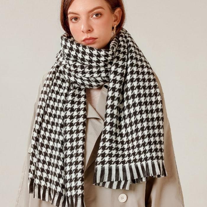 Jual Pashmina Houndstooth Scarf | Cashmere Scarves Syal Shawl Vintage - Kota Tangerang Selatan ...