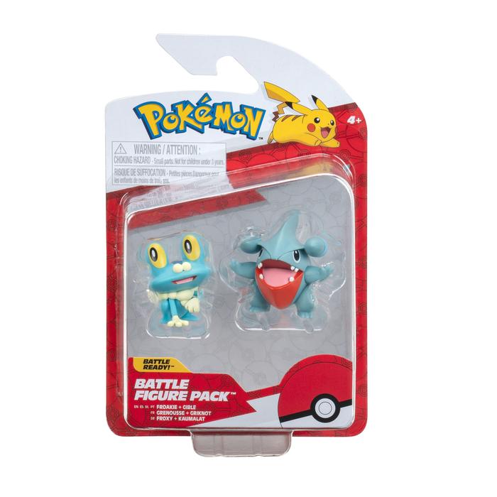 Jual Pokemon GIBLE & FROAKIE Battle Figure Pack Jazwares Wicked Cool ...
