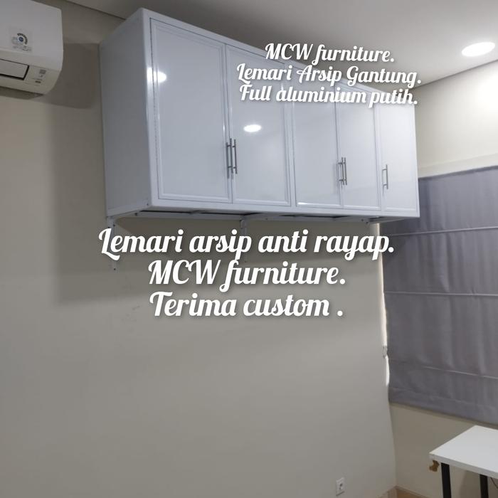 Jual LEMARI ARSIP GANTUNG ALUMINIUM PUTIH+ACP PUTIH/LEMARI GANTUNG ...