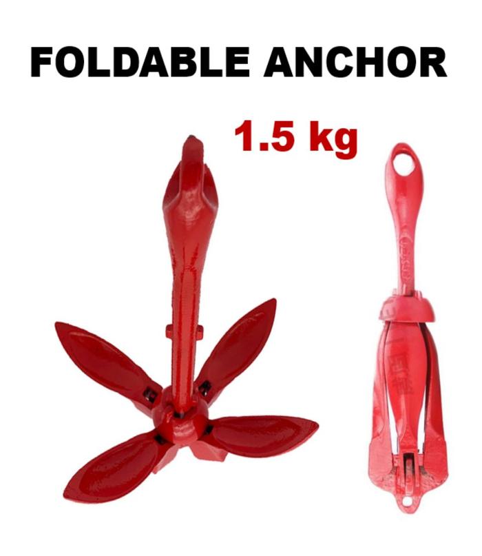 Jual JANGKAR ANCHOR 1.5 kg KAPAL KECIL PERAHU KARET LIPAT FOLDABLE ...
