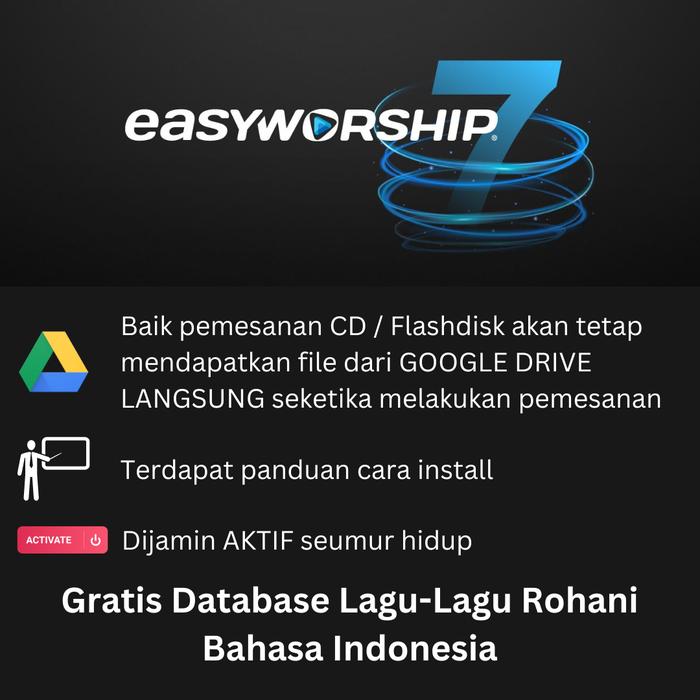 Jual BARU - EasyWorship 7 - Sudah teraktivasi seumur hidup - Termurah - CD, TanpaBackground ...