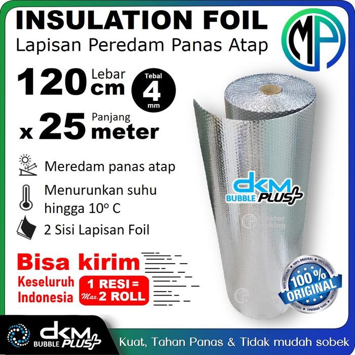 Jual Bubble Alumunium Foil 120cm x 25m Insulation Foil Peredam Panas ...