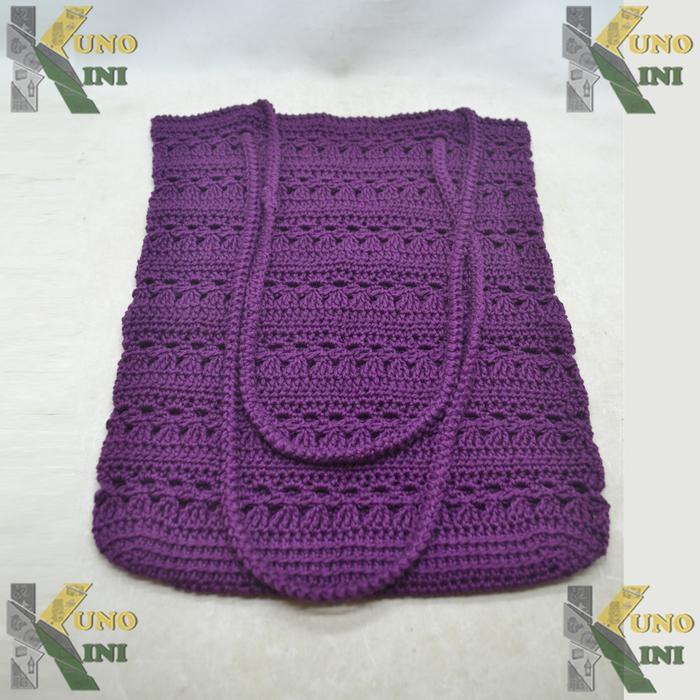 Jual HANDMADE TAS SELEMPANG RAJUTAN WARNA UNGU TUA - TOTE BAG CROCHET ...