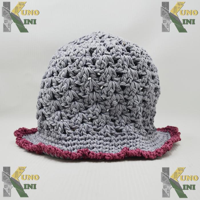 Jual HANDMADE TOPI RAJUTAN WARNA CANTIK BIRU KE ABUAN-ABUAN - BUCKET ...