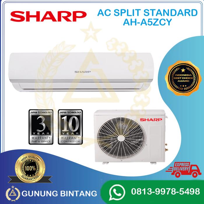 Jual SHARP AH-A5ZCY / 5 ZCY AC SPLIT 1/2 PK STANDARD - Jakarta Utara - GUNUNG BINTANG SEMESTA ...