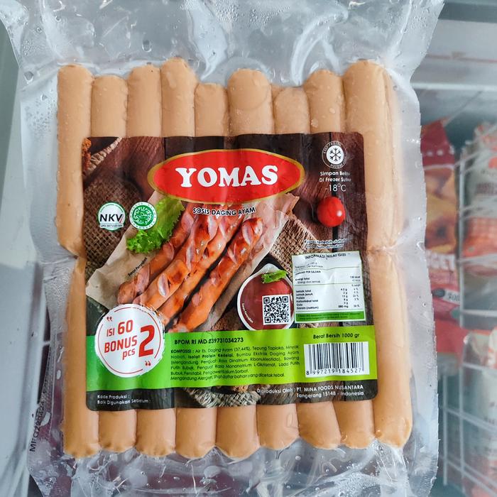 Jual Yomas Sosis Ayam 1 Kg Isi 60 Bonus 2 Pcs - Kota Bandar Lampung ...