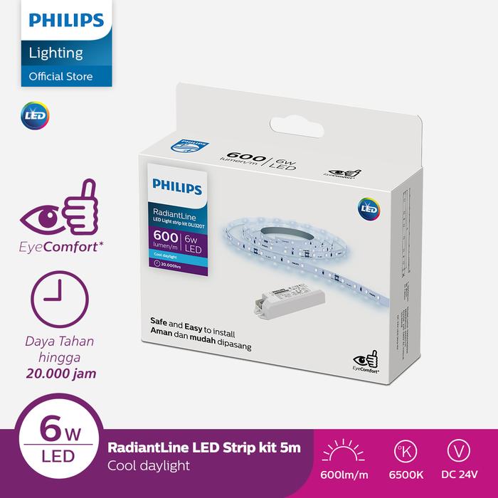 Promo Lampu Philips Radiantline LED Strip DLI320T 5M 6W 6500K 24V ...