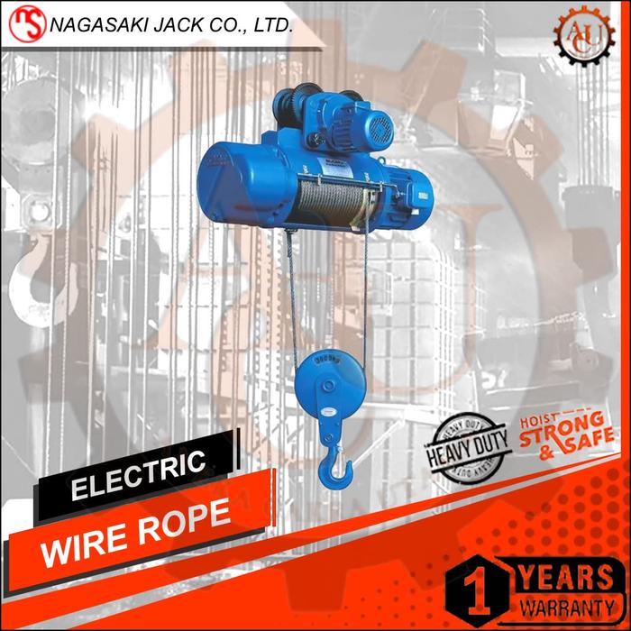 Jual Electric Wire Rope Hoist 3 Ton x 12 Meter Nagasaki Made In Japan ...
