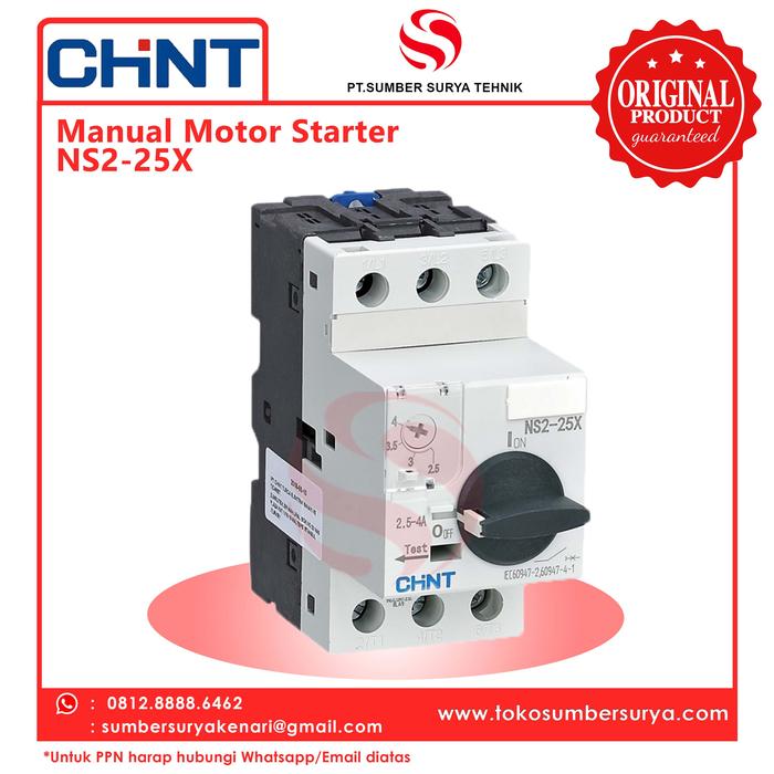 Jual Manual Motor Starter NS2-25X Chint - 6-10A - Jakarta Pusat - SUMBER SURYA store | Tokopedia