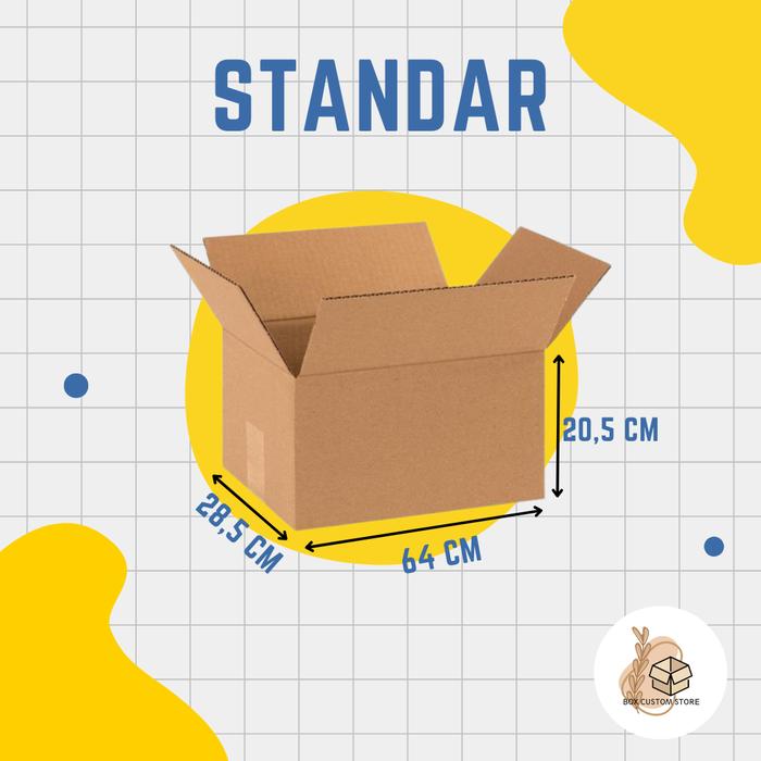 Jual Kardus/Box Packing Standar Polos Produk Ukuran 64cm x 28,5cm x 20 ...