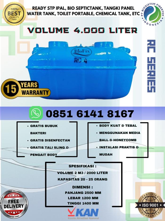 Jual Septic Tank BIotech Sistem 4000 liter - RC 4, Septic Tank Bio ...